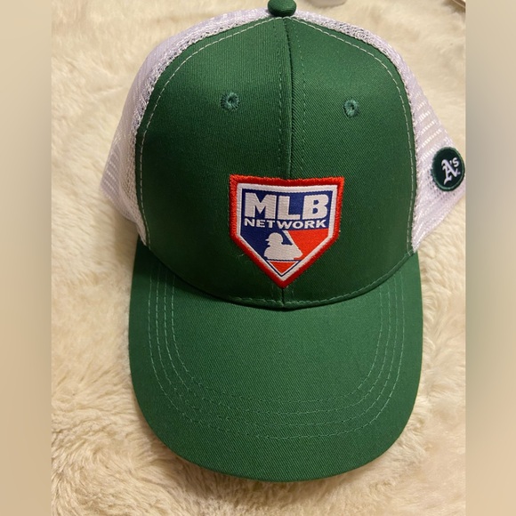 MLB | Accessories | New Oakland As Mlb Network Green Snapback Trucker ...